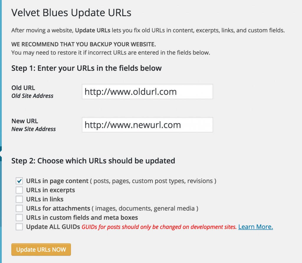 zz Admin How to Change URLs | Fermilab Test Beam Facility